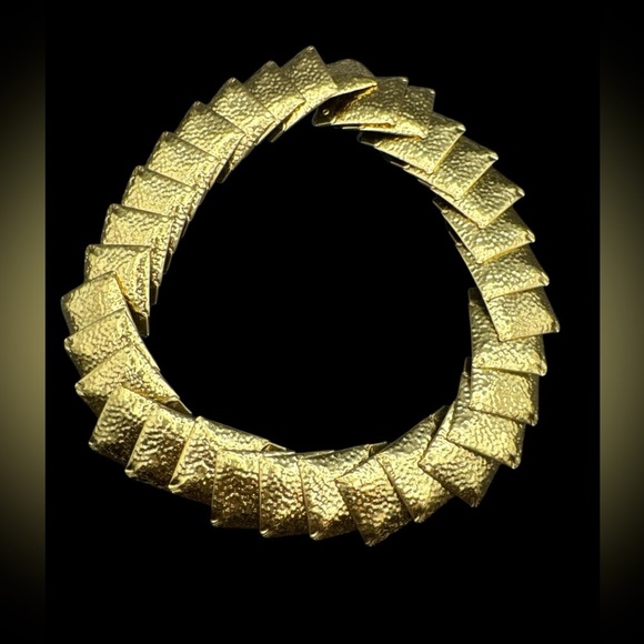 Vintage | Accessories | Vintage 8s Gold Square Medallion Stretch Belt ...